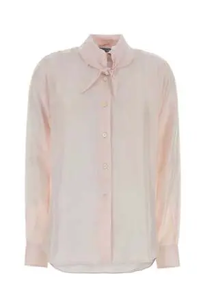 Prada Pink Silk Shirt - White