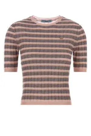 Prada Embroidered Knit T-shirt - Multicolor