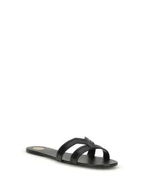 Saint Laurent Smooth Leather Mabrouka Sandals