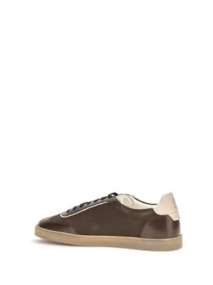 Brunello Cucinelli Leather Sneakers With Suede Details