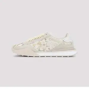 Dolce & Gabbana Floral Lace Paneled Sneakers - Multicolor