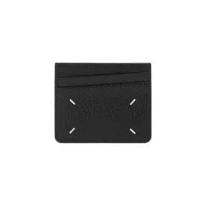 MAISON MARGIELA Leather 6 Card Holder - Black