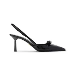 Prada Calf Leather Slingback Pumps - Black