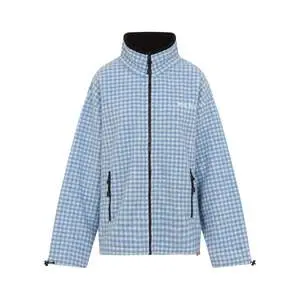 Miu Miu Checked Wool Blouson - Blue