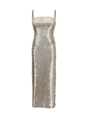 NISSA Midi Sequin Dress - Gold