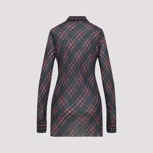 Dries Van Noten Calima Plaid Metallic Yarn Shirt