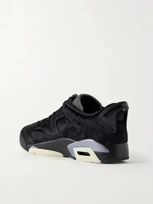 Nike Air Jordan 6 Retro Pony Hair Sneakers - Black