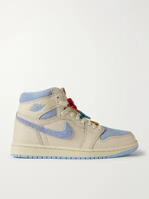 Nike Air Jordan 1 Retro Leather High-top Sneakers - White