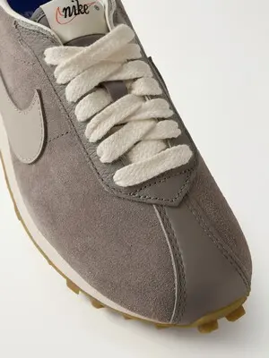 Nike Ld-1000 Leather-trimmed Suede Sneakers - Gray