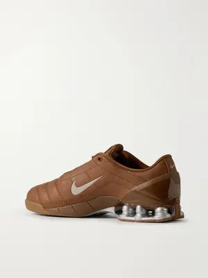 Nike T90 Shox Magia Qs Leather Sneakers - Brown