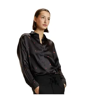 Cynthia Rowley Ladybug Silk Shirt