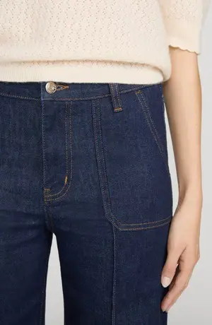 FRAME Le Pixie Slim Palazzo Pintuck Petite Wide Leg Jeans
