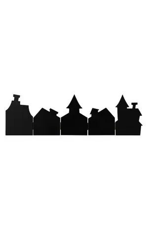 GLITZHOME Halloween Wooden Hinged Haunted House Table Decor - Black