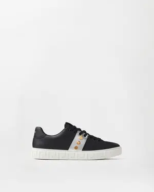 Versace Greca Embellished Sneakers - Black