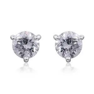 MYGEMMA 1.52 Ctw Lab-grown Diamond Stud Earrings In White Gold - White_gold