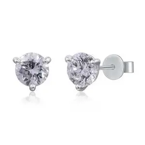 MYGEMMA 1.52 Ctw Lab-grown Diamond Stud Earrings In White Gold