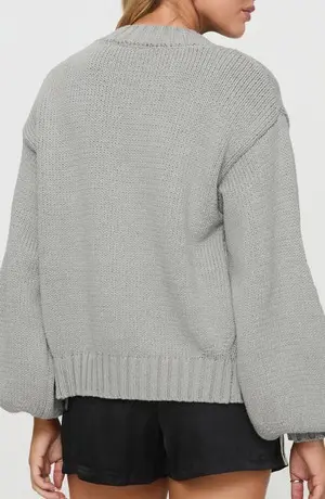 Princess Polly Edlern Blouson Cotton Blend Cardigan