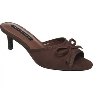 French Connection Dotty Faux Suede Open Toe Heeled Mule