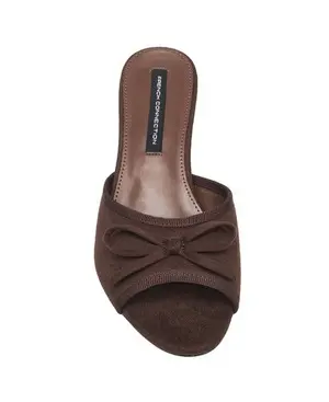 French Connection Dotty Faux Suede Open Toe Heeled Mule