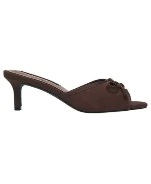 French Connection Dotty Faux Suede Open Toe Heeled Mule