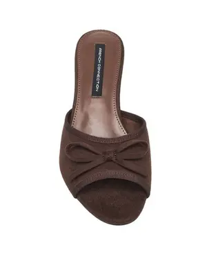 French Connection Dotty Faux Suede Open Toe Heeled Mule