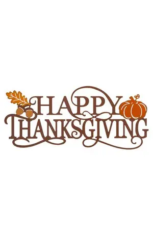 GLITZHOME Metal Happy Thanksgiving Happy Fall Wall Decor Orange