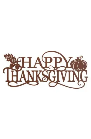 GLITZHOME Metal Happy Thanksgiving Happy Fall Wall Decor