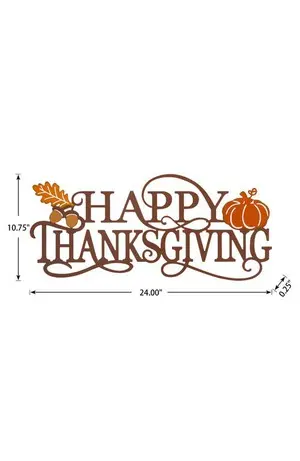 GLITZHOME Metal Happy Thanksgiving Happy Fall Wall Decor