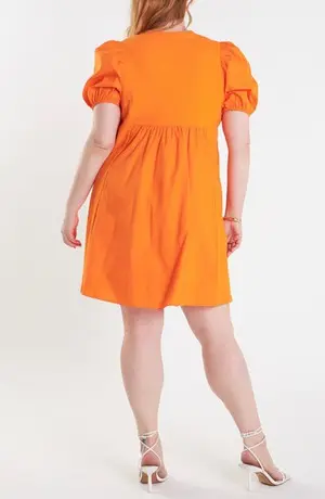 English Factory Mixed Media Babydoll Mini Dress