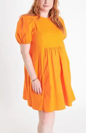 English Factory Mixed Media Babydoll Mini Dress