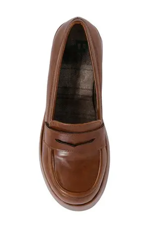 Bc Footwear Ambitious Faux Leather Platform Wedge Loafer - Tan