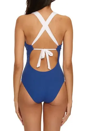 BECCA By Rebecca Virtue Yacht Club One-piece Swimsuit With Plunge Neckline