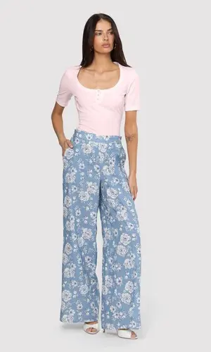Generation Love Tawny Henley Top