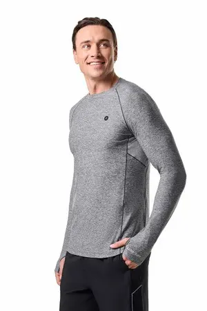 Coolibar Sonora Agility Long Sleeve Performance T-shirt - Charcoal Heather