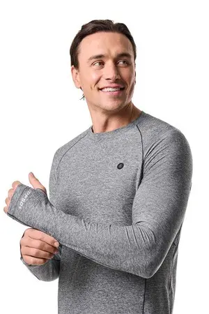 Coolibar Sonora Agility Long Sleeve Performance T-shirt - Charcoal Heather