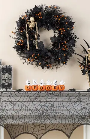 GLITZHOME Halloween Polyresin Spooky Ghost Pumpkin Table Decor