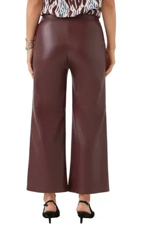 Karen Kane Faux Leather Wide Leg Pants