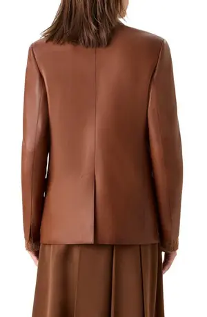 Akris Kora Leather Blazer