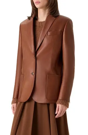 Akris Kora Leather Blazer