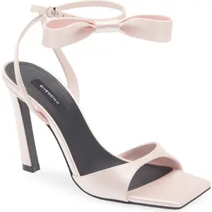 Givenchy Satin Bow Ankle Strap Sandals - Light Pink