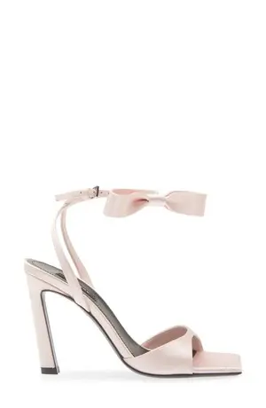 Givenchy Satin Bow Ankle Strap Sandals - Light Pink