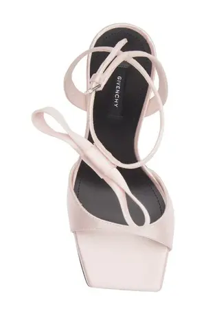 Givenchy Satin Bow Ankle Strap Sandals - Light Pink
