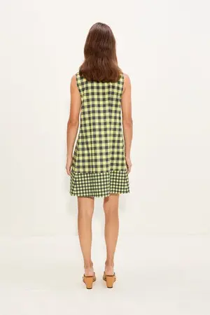 SIMONMILLER Sleeveless Gingham Check Mini Dress