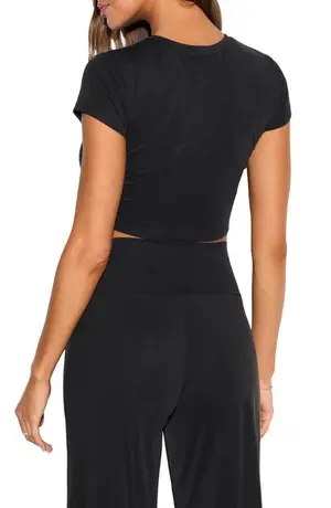 Spiritual Gangster Cropped Cotton Jersey T-shirt - Black
