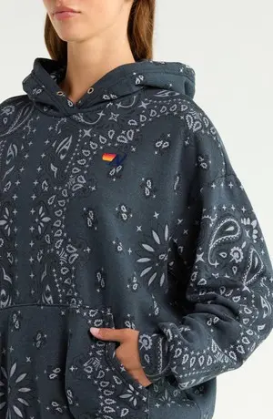 Aviator Nation Bandana Graphic Hoodie - Charcoal