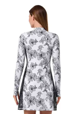 Coolibar Aspen Sunrise Swim Dress With Long Sleeves