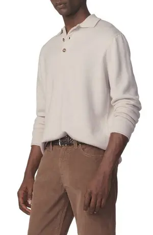 Joe's Jeans Long Sleeve Merino Wool Polo - Ancient Scroll