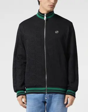 Philipp Plein Tracksuit Jacket Jacquard Monogram - Black