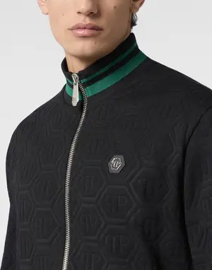Philipp Plein Tracksuit Jacket Jacquard Monogram - Black