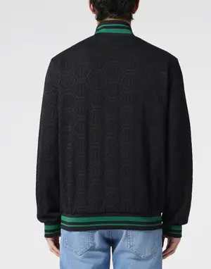 Philipp Plein Tracksuit Jacket Jacquard Monogram - Black